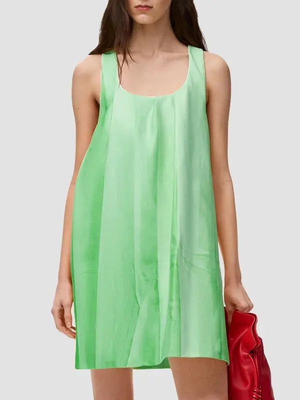 Loewe Pleated Leather Minidress