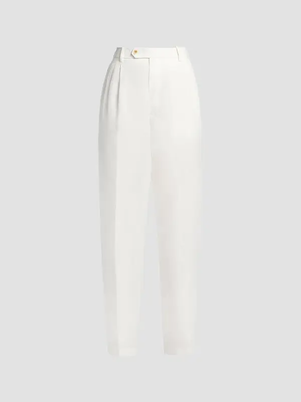 Ronny Kobo Soprano Pleated-front Pants - White