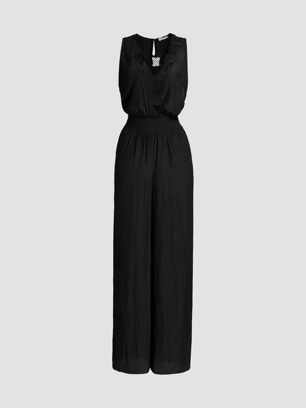 Ramy Brook Nayeli Lace-trimmed Jumpsuit - Black