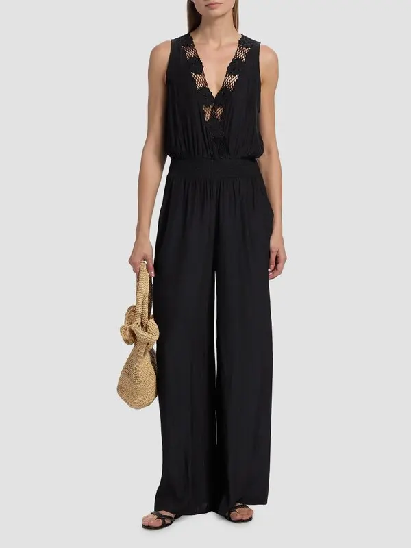 Ramy Brook Nayeli Lace-trimmed Jumpsuit
