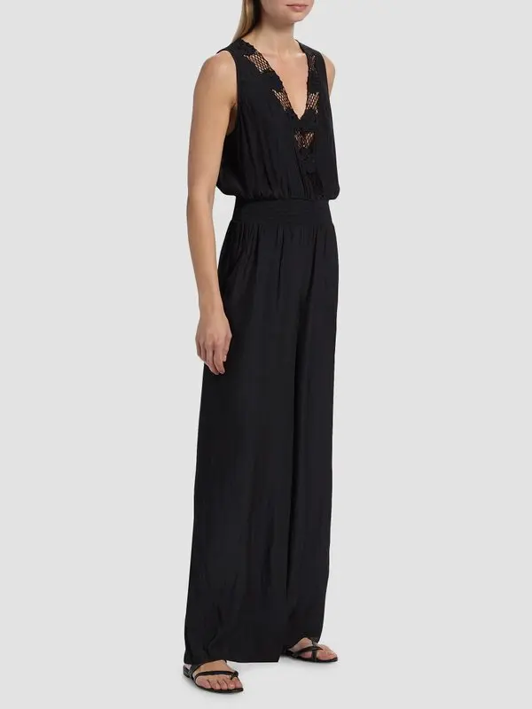Ramy Brook Nayeli Lace-trimmed Jumpsuit