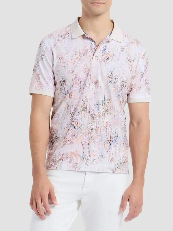 Robert Graham Ryton Printed Cotton Polo Shirt