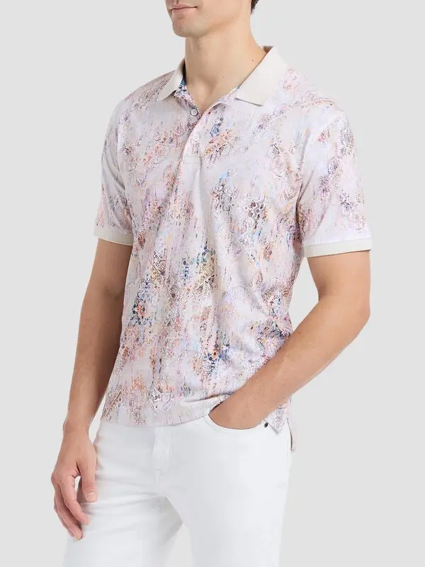 Robert Graham Ryton Printed Cotton Polo Shirt