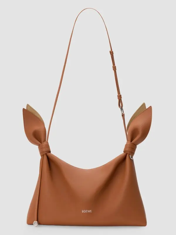 Loewe Scarf Medium Leather Shoulder Bag - Squirrel