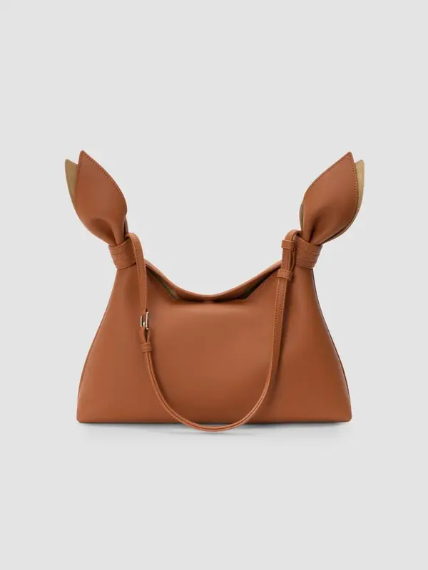 Loewe Scarf Medium Leather Shoulder Bag - Squirrel