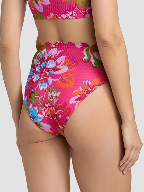 Beach Riot Nessa Floral Scallop High-rise Bikini Bottom