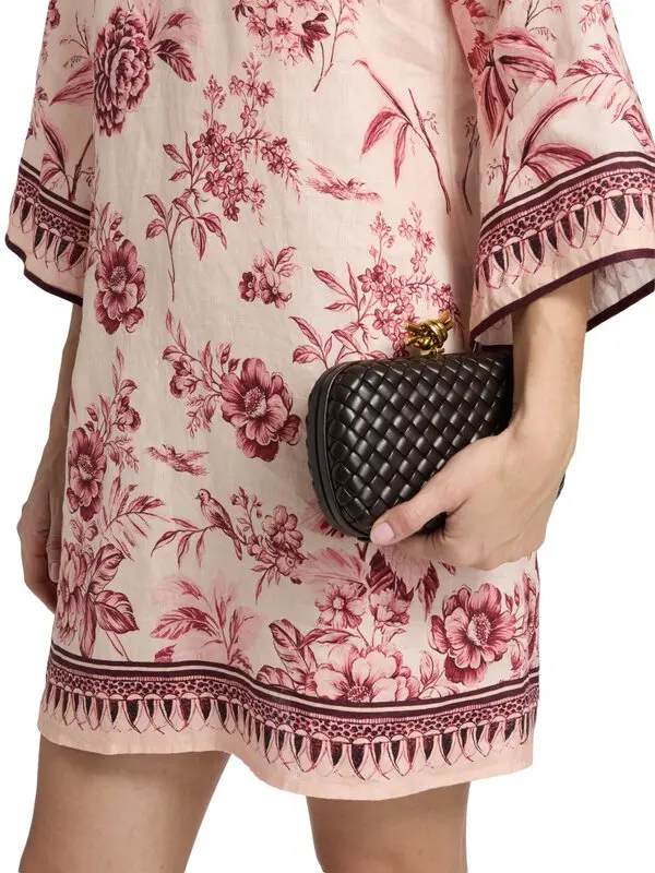 Johnny Was Floral Linen Minidress