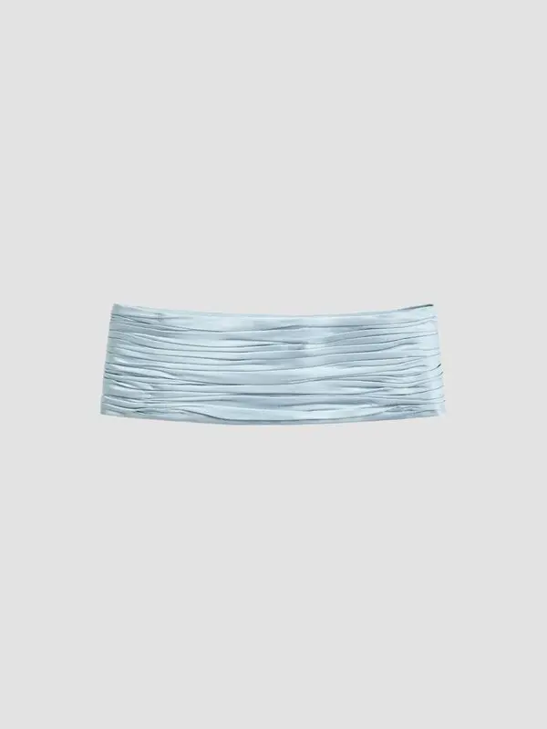 Valentino Garavani Satin Cady Belt - Sky Blue