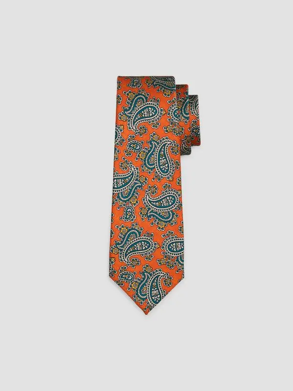 Kiton Paisley Silk Twill Tie