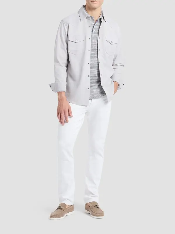 Robert Graham Marstow Leather Shirt Jacket