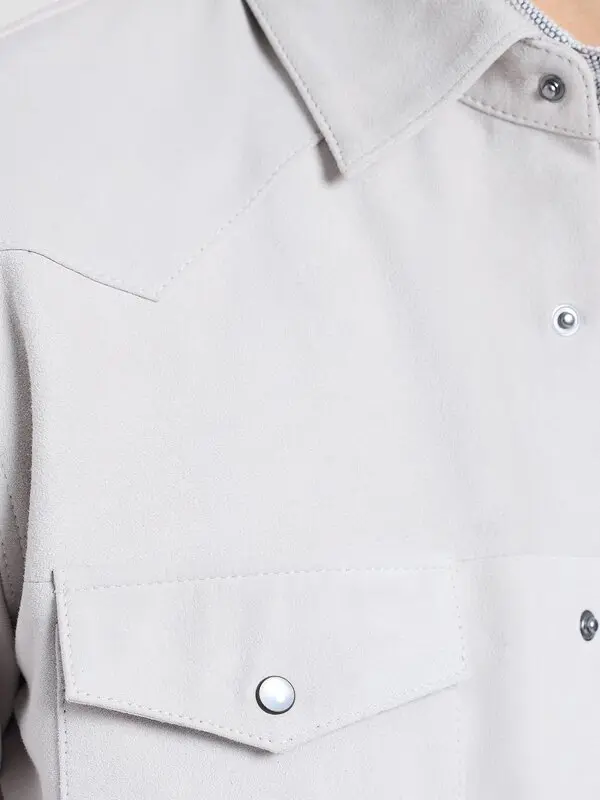 Robert Graham Marstow Leather Shirt Jacket