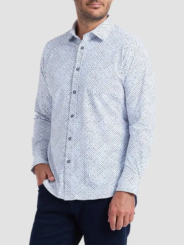 Robert Graham Montagu Knit Button-front Shirt