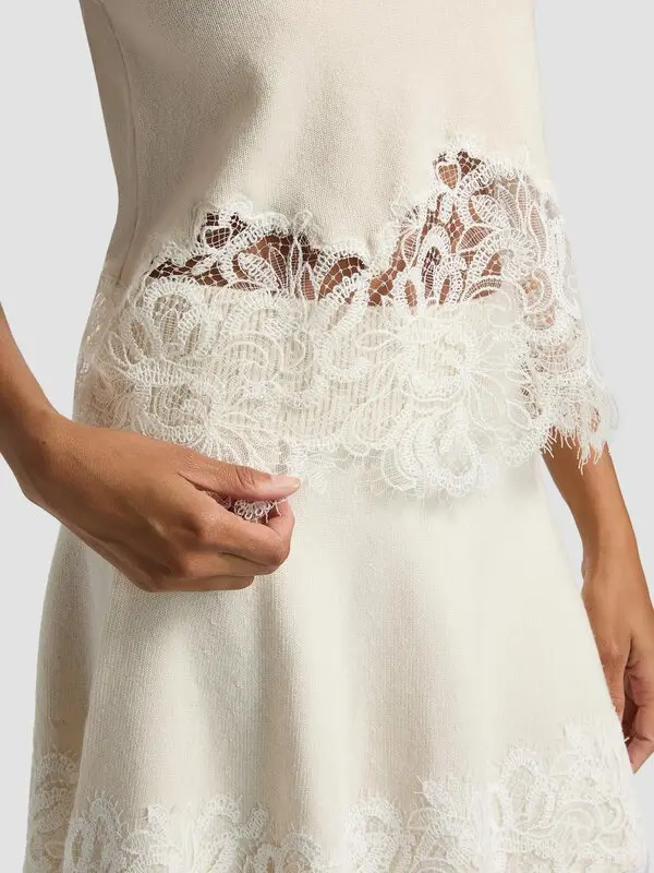 Ramy Brook Nerissa Lace & Wool-cashmere Sweater