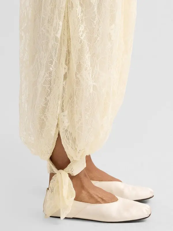 Hemant & Nandita Floral Lace Parachute Pants