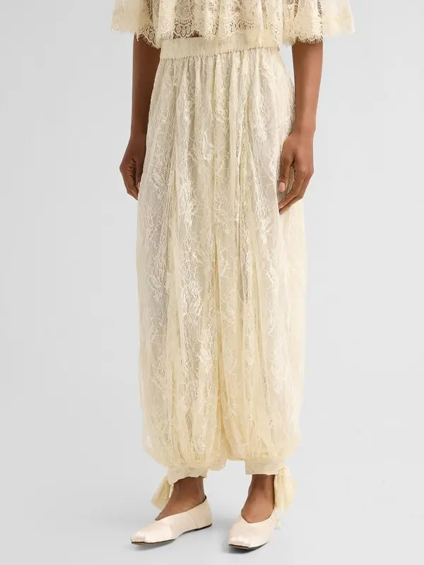 Hemant & Nandita Floral Lace Parachute Pants