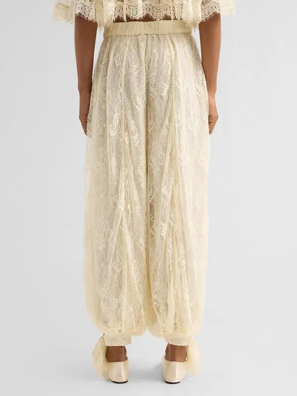 Hemant & Nandita Floral Lace Parachute Pants