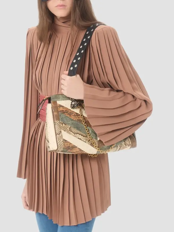 Valentino Garavani Panthea Medium Shoulder Bag In Exotic Leather