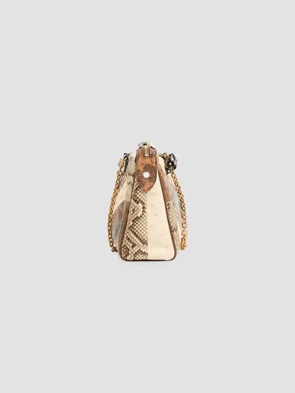 Valentino Garavani Panthea Medium Shoulder Bag In Exotic Leather