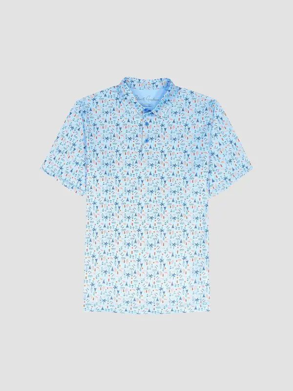 Robert Graham Coastal Vibes Performance Knit Polo Shirt