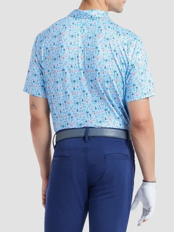 Robert Graham Coastal Vibes Performance Knit Polo Shirt