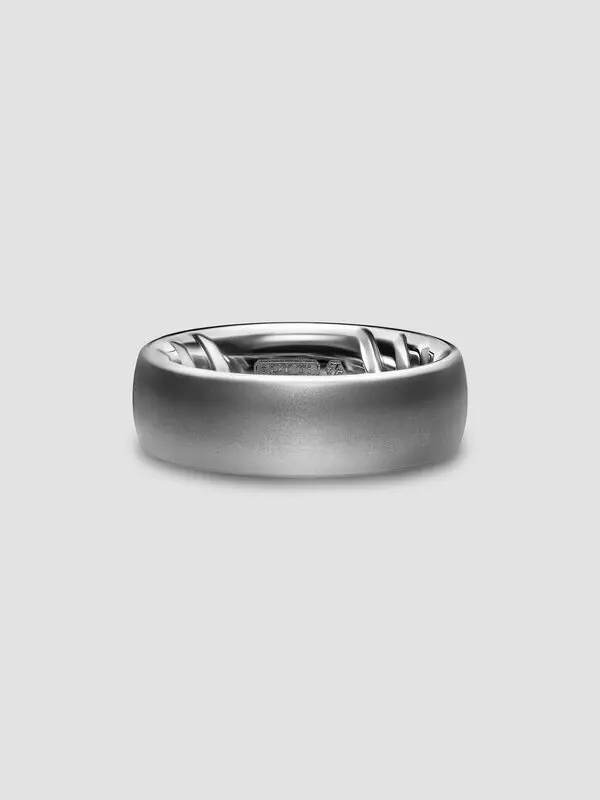 David Yurman Streamline Band Ring In Anthracite Titanium, 7.6mm