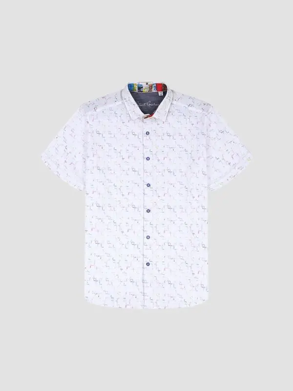 Robert Graham Kingshold Geometric Stretch-cotton Shirt