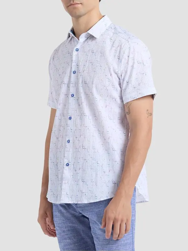 Robert Graham Kingshold Geometric Stretch-cotton Shirt