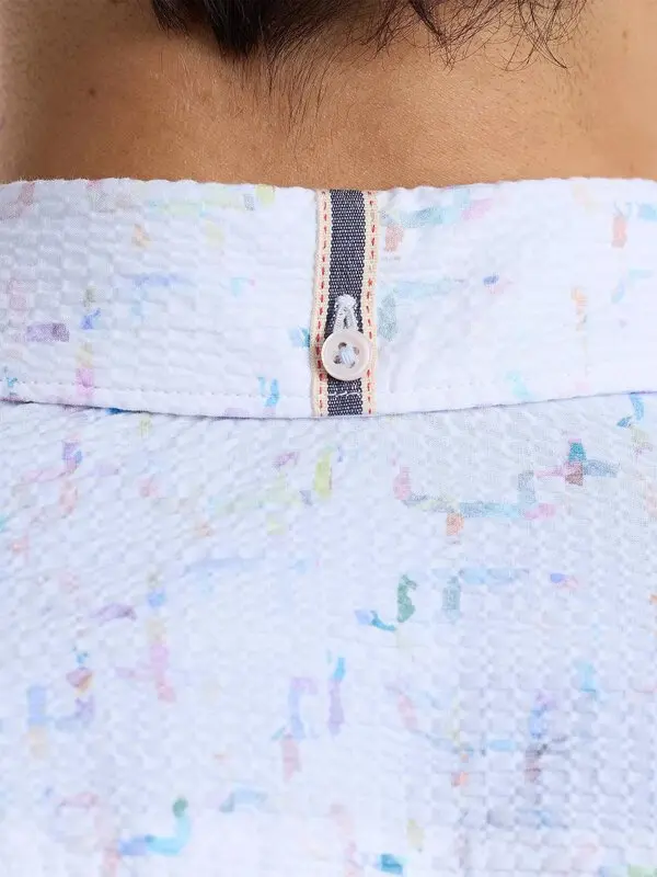 Robert Graham Kingshold Geometric Stretch-cotton Shirt