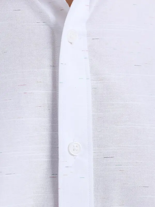 Robert Graham Avondale Chambray Cotton Shirt - Ivory