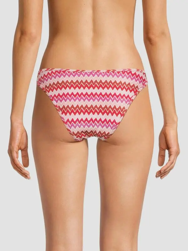 Ramy Brook Isla Chevron Bikini Bottom - Flame Chevron