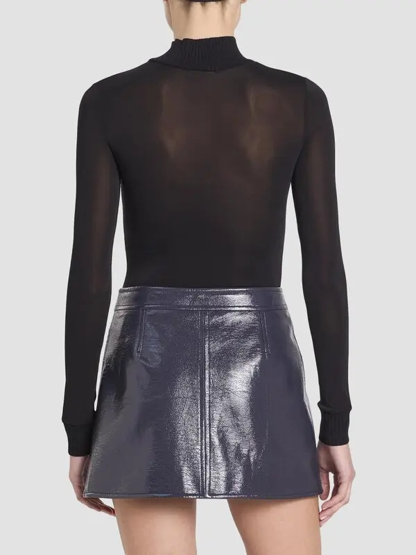 COURREGES Reedition 2nd Skin Sheer Turtleneck Top