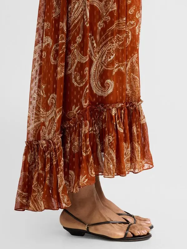 Hemant & Nandita Printed High-low Maxi Skirt