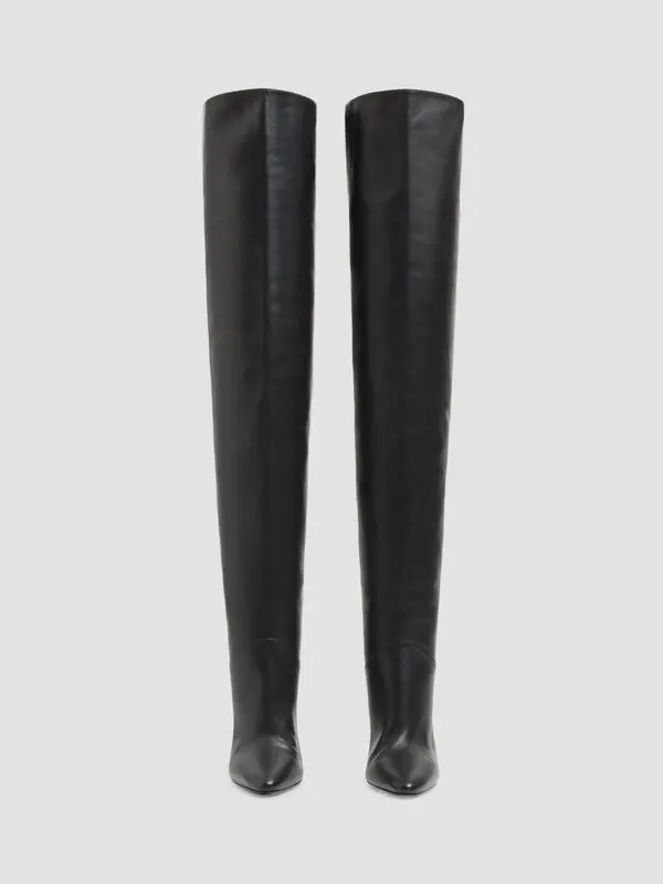 Valentino Garavani Deboot 105mm Over-the-knee Calfskin Boots - Black