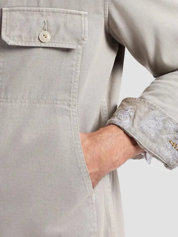 Robert Graham Guston Woven Cotton Shirt Jacket