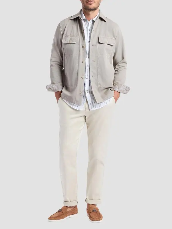 Robert Graham Guston Woven Cotton Shirt Jacket