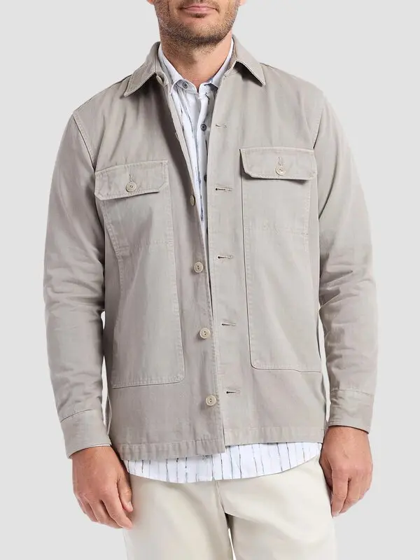 Robert Graham Guston Woven Cotton Shirt Jacket