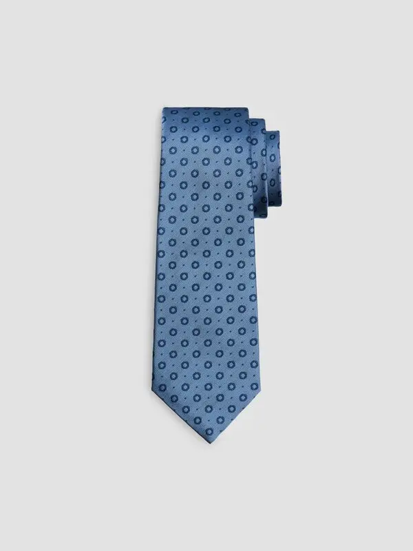 Kiton Dotted Woven Silk Tie