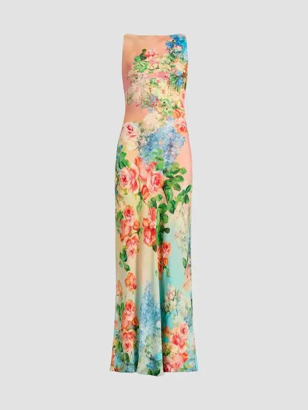 Hemant & Nandita Floral Column Maxi Dress - Multi