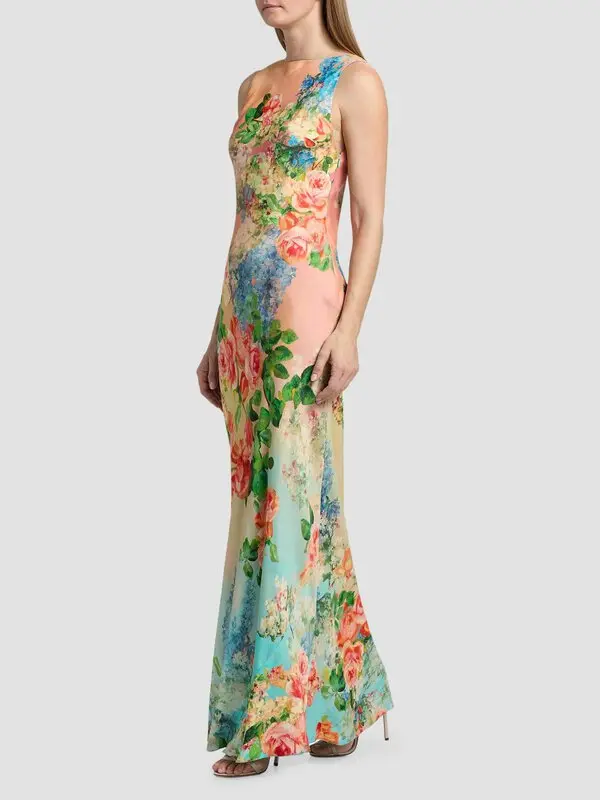 Hemant & Nandita Floral Column Maxi Dress