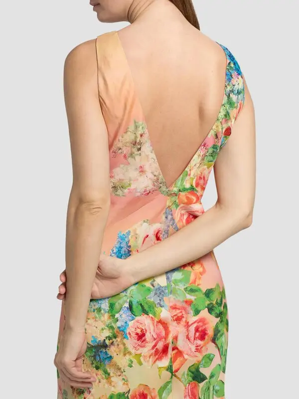 Hemant & Nandita Floral Column Maxi Dress