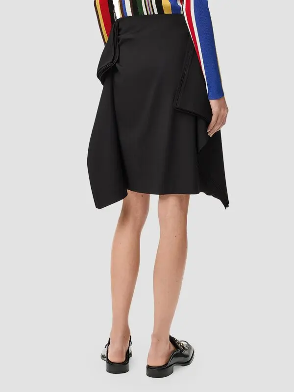 Loewe Drape Wool Skirt