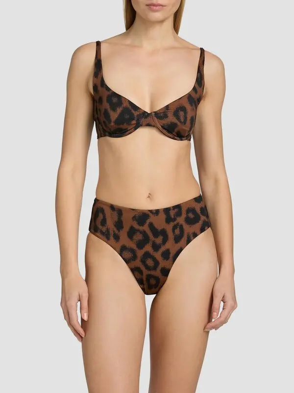 Beach Riot Lulu Animal-print Bikini Top