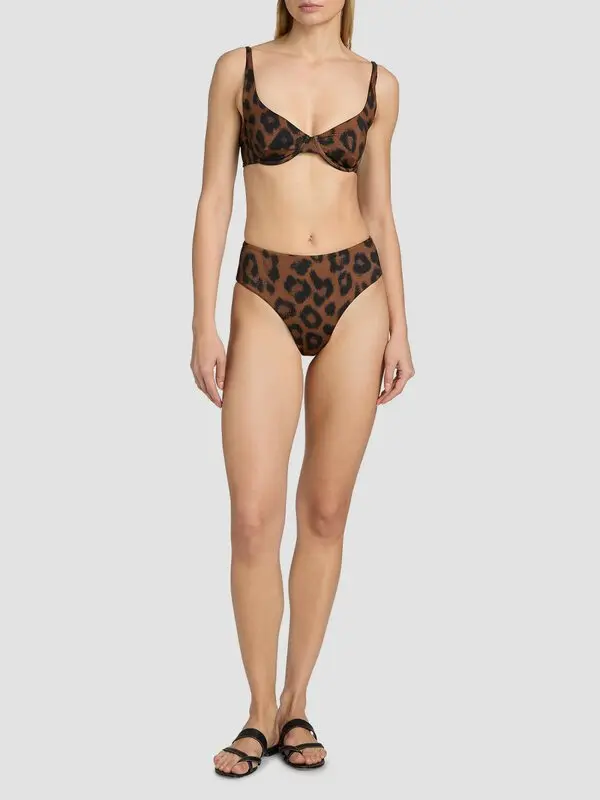 Beach Riot Lulu Animal-print Bikini Top