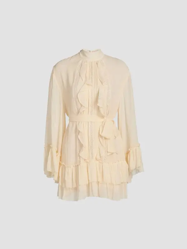 Ramy Brook Claudia Ruffled Silk Minidress