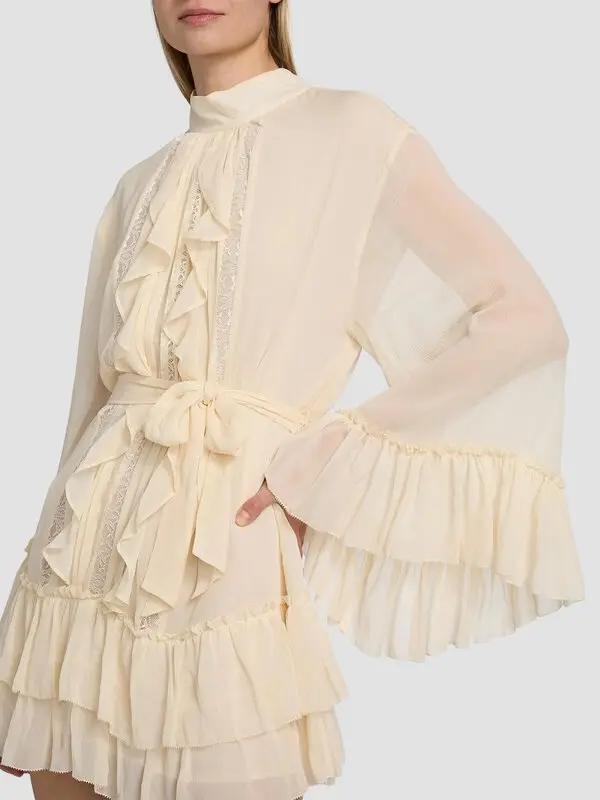 Ramy Brook Claudia Ruffled Silk Minidress