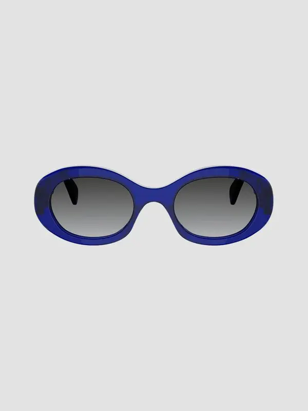 Celine Triomphe 01 52mm Round Sunglasses - Blue