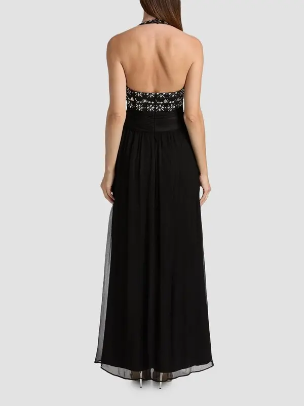 Ramy Brook Martina Halterneck Gown - Black