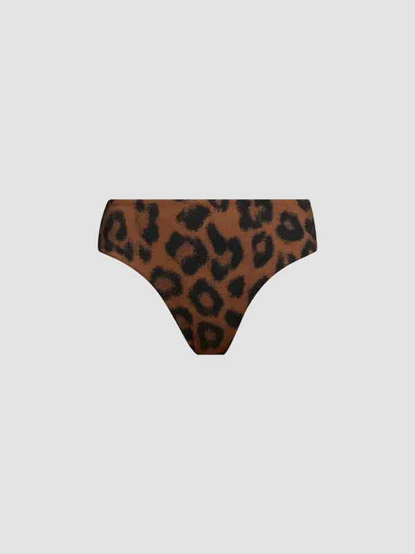 Beach Riot Rozli Animal-print Bikini Bottom - Caramel Leopard