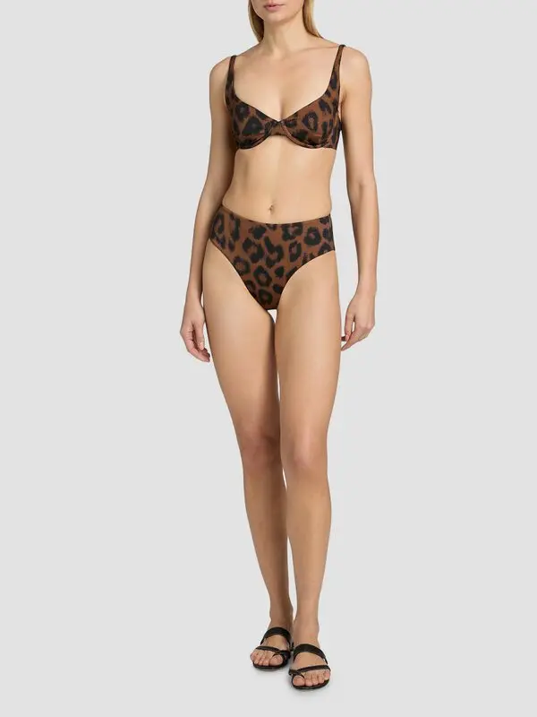 Beach Riot Rozli Animal-print Bikini Bottom