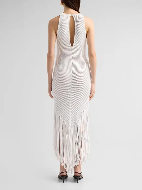 Ronny Kobo Charon Fringe Maxi Dress